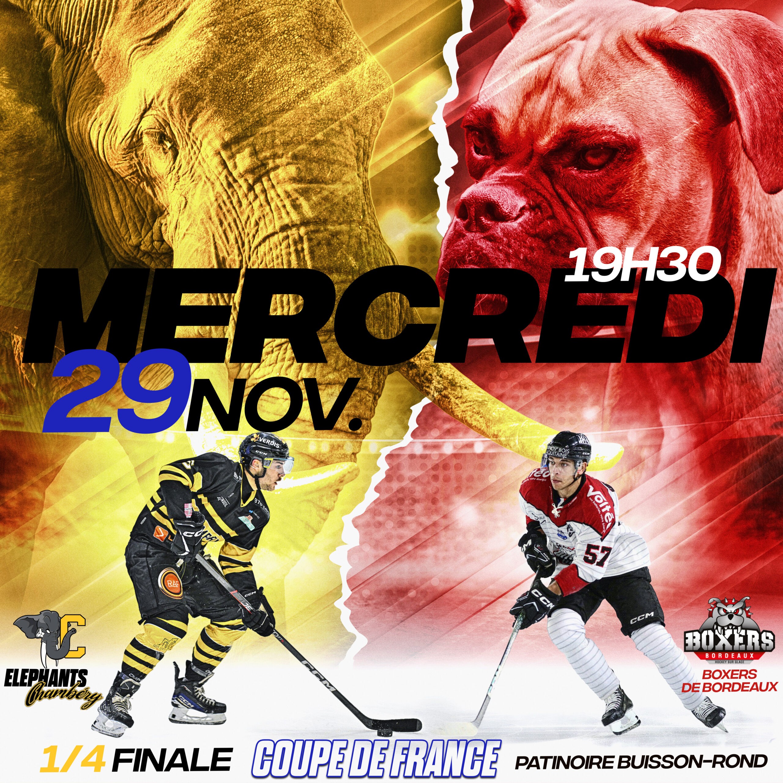 COUPE DE FRANCE : 1/4 de finale vs les Boxers de Bordeaux !! - CH73 ...
